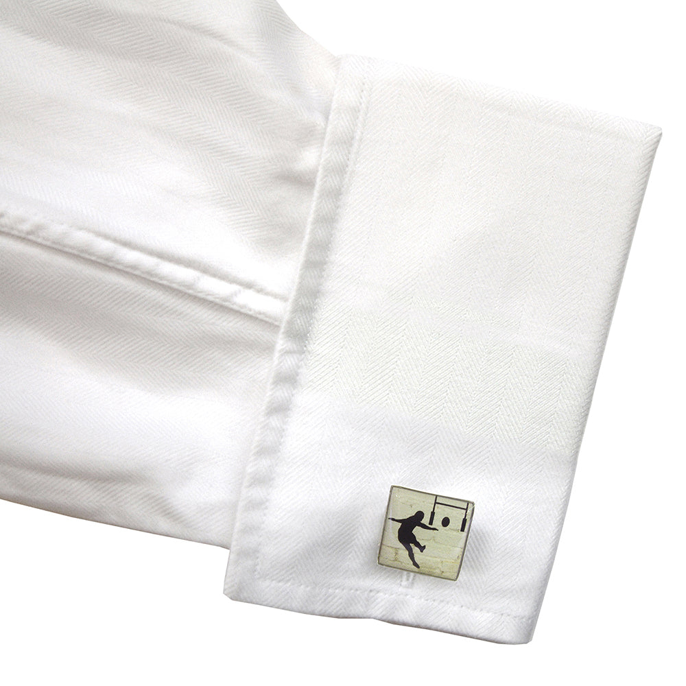 TYLER & TYLER Stencilart Enamel Men's Gift Cufflinks Rugby Conversion ...